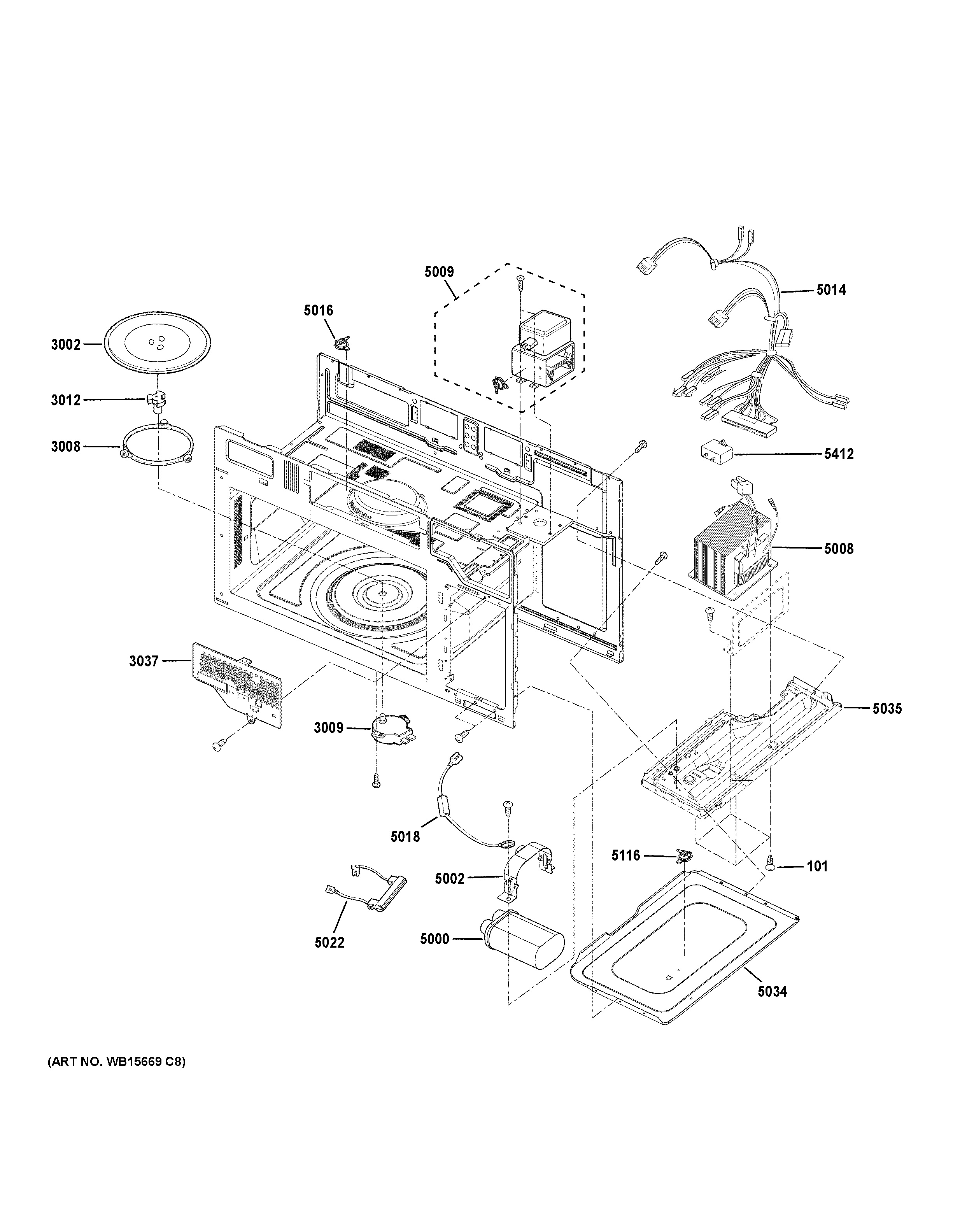 Assembly View for INTERIOR PARTS (1) | JVM3160RF9SS